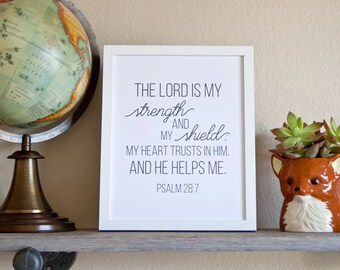 Psalm 28 7 - Etsy