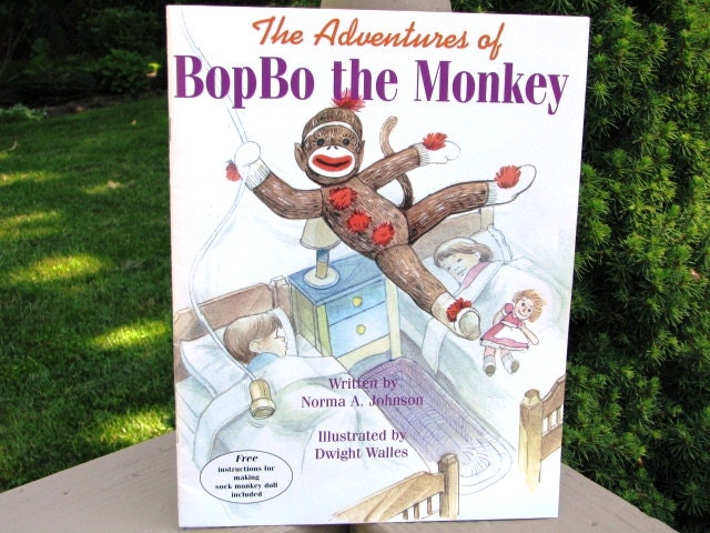 Monkey Storybook, Sock Monkey Book, Adventures of Bopbo, Bopbo the ...