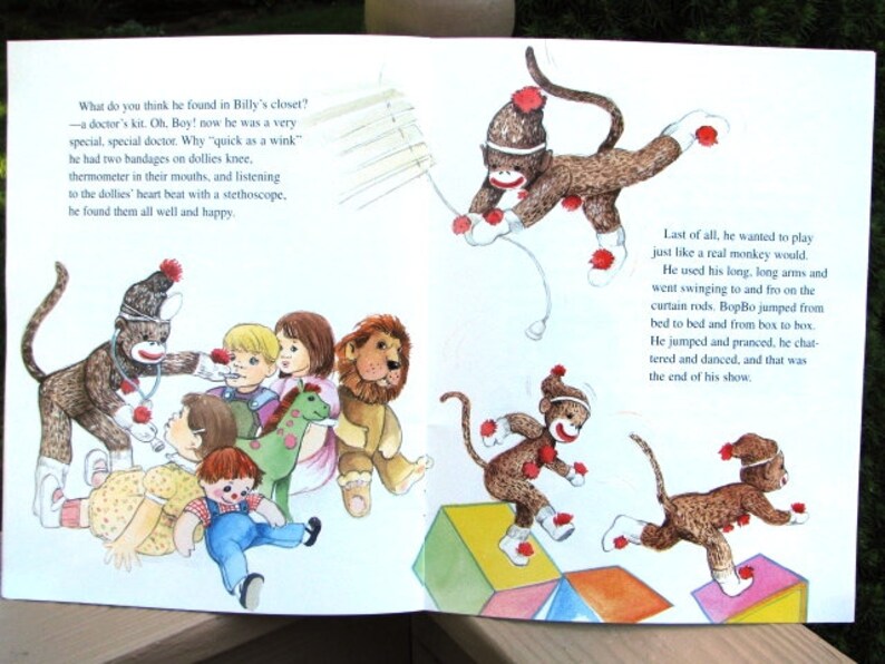 Monkey Storybook New Lower Price Sock Monkey Book - Etsy