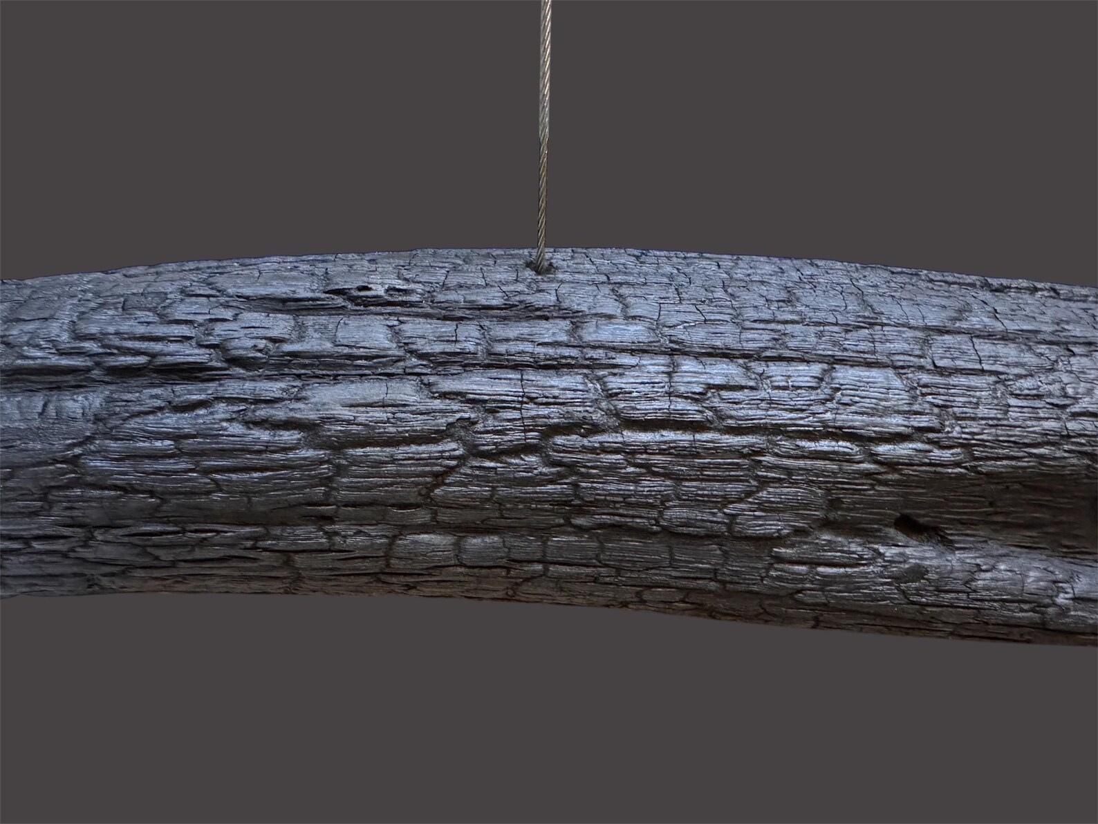 Ceiling Lamp Deep Burnt Driftwood Yakisugi Style With Dimmable Dual LED ...