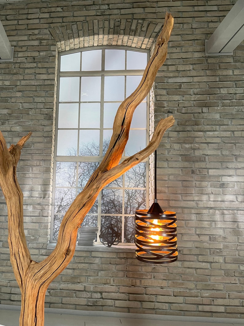 Floor Lamp Wooden Lighting LED From Decorative Old Oak Branch - Etsy
