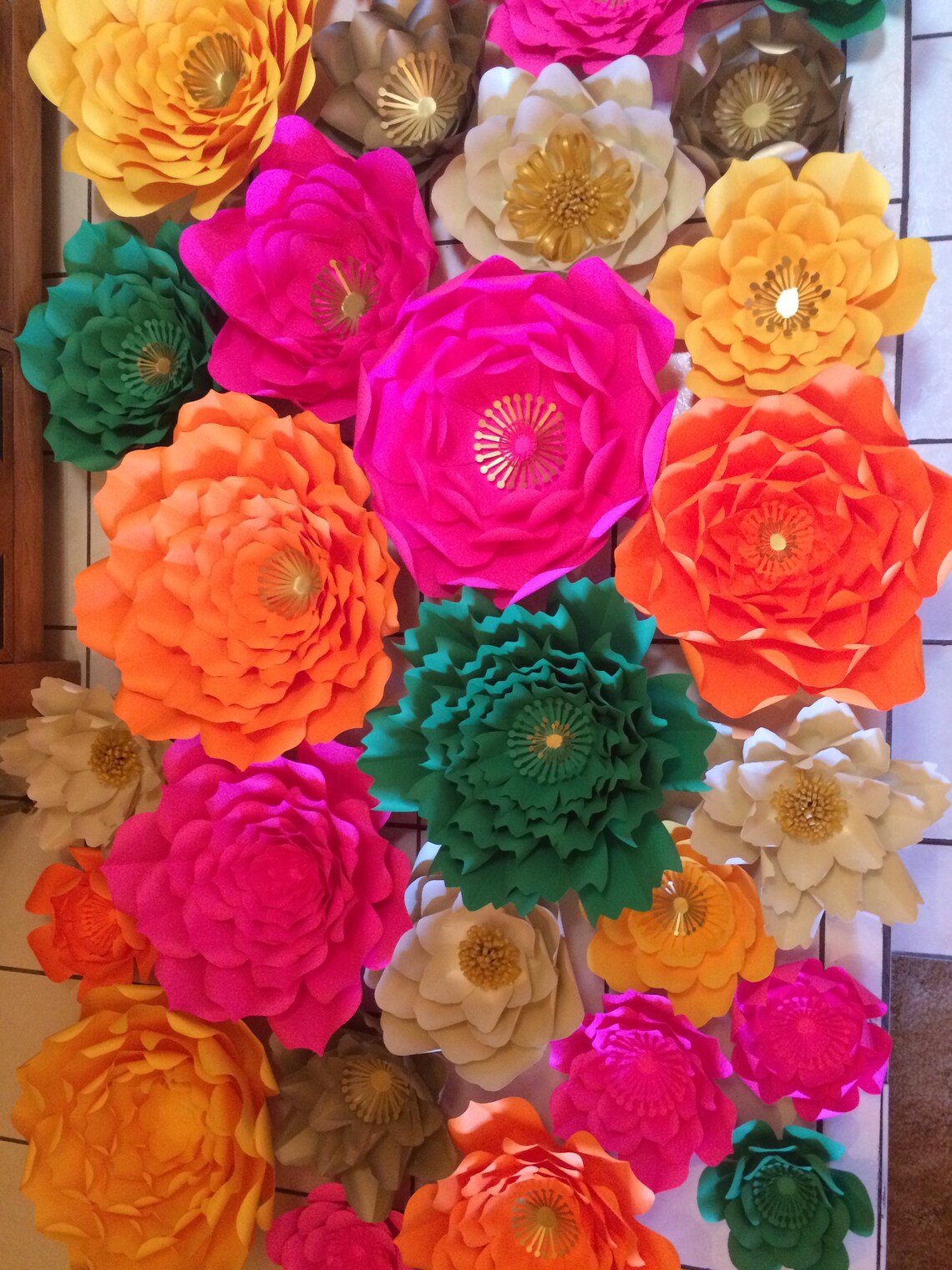 Large Flower Template 18 Template Has 9 Different Size - Etsy