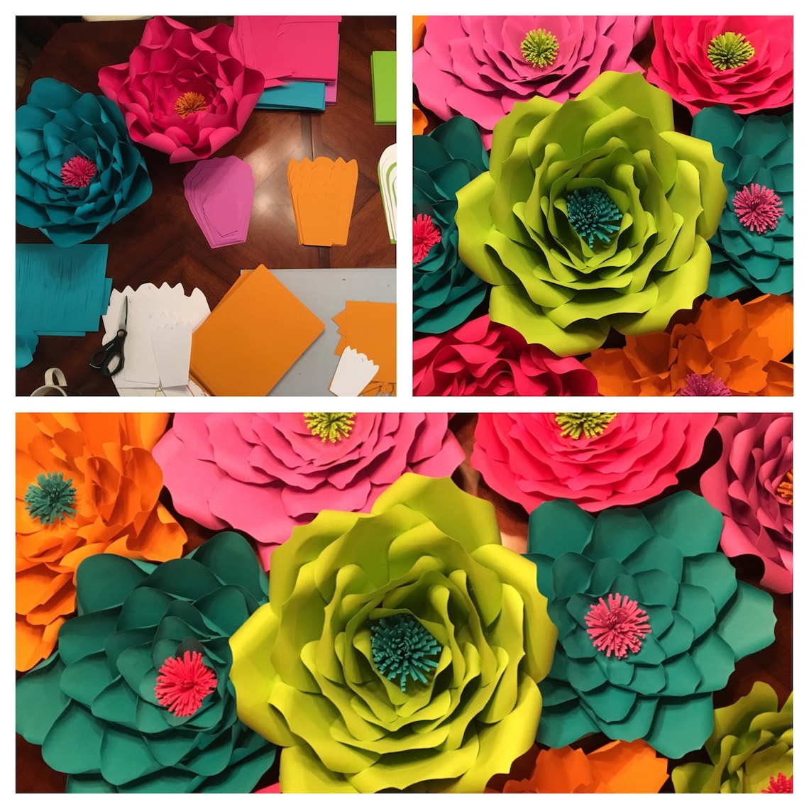 Large Flower template 1 Template has 9 different size | Etsy