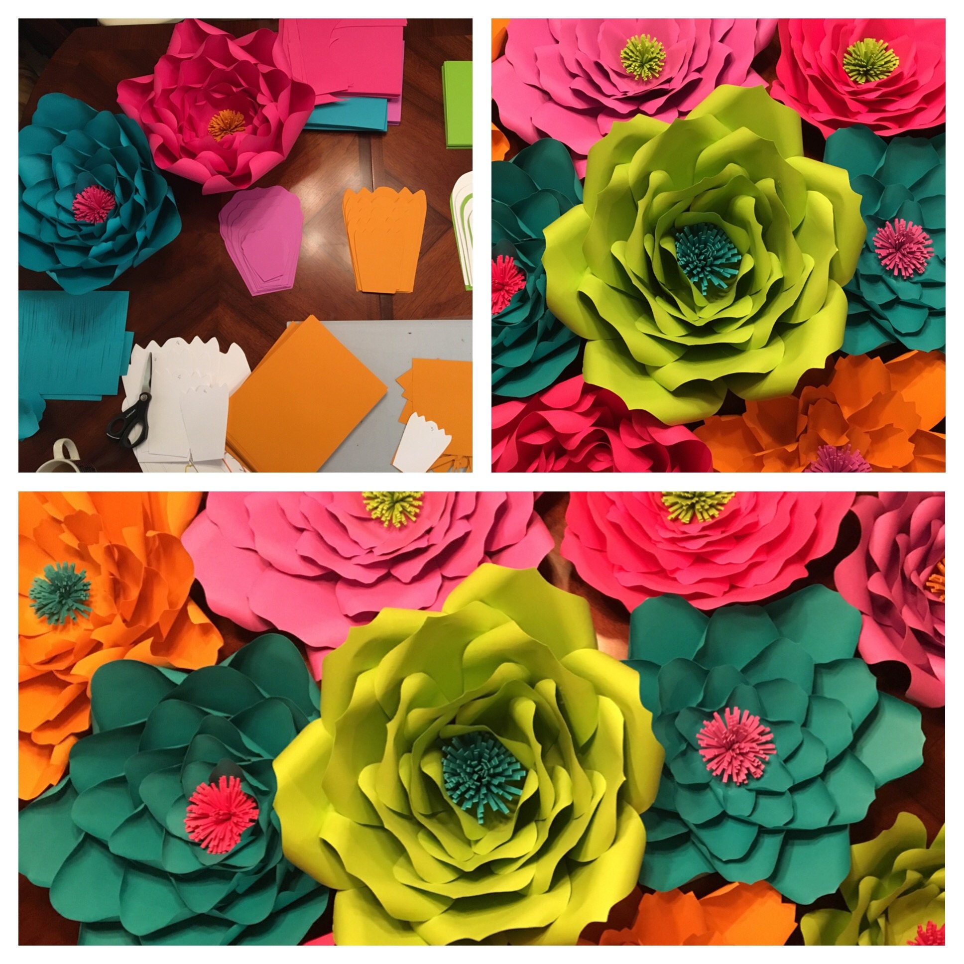 Large Flower Template 11 Template Has 9 Different Size | Etsy