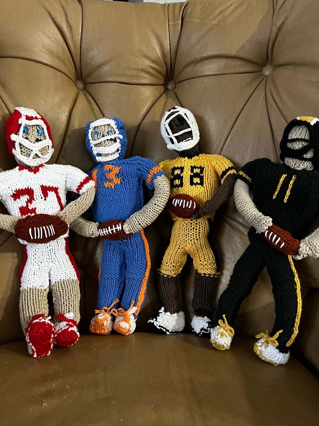 Knitted Football Player - Pattern - Etsy