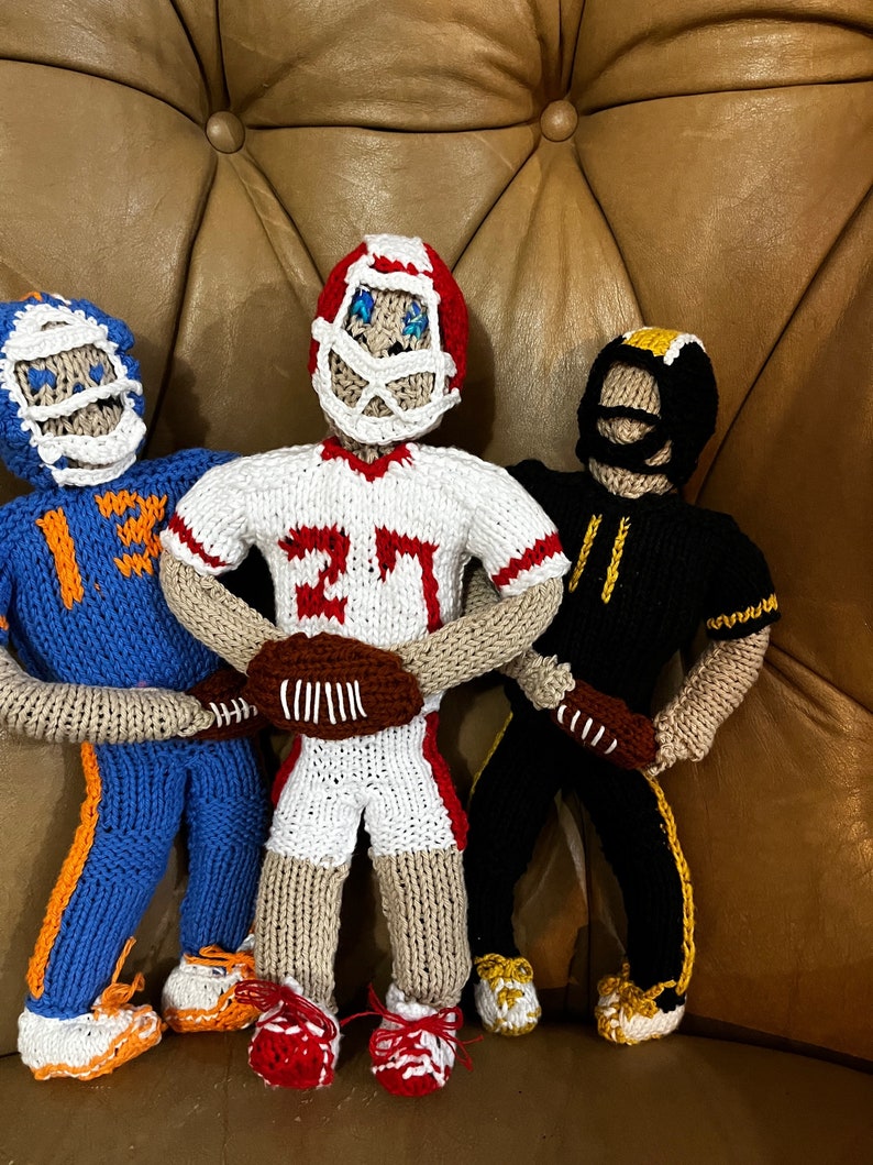 Knitted Football Player - Pattern - Etsy