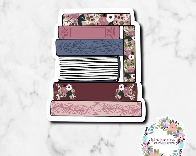 Book Stack / Read More Books/ I Love Books Vinyl Sticker/ Reader ...