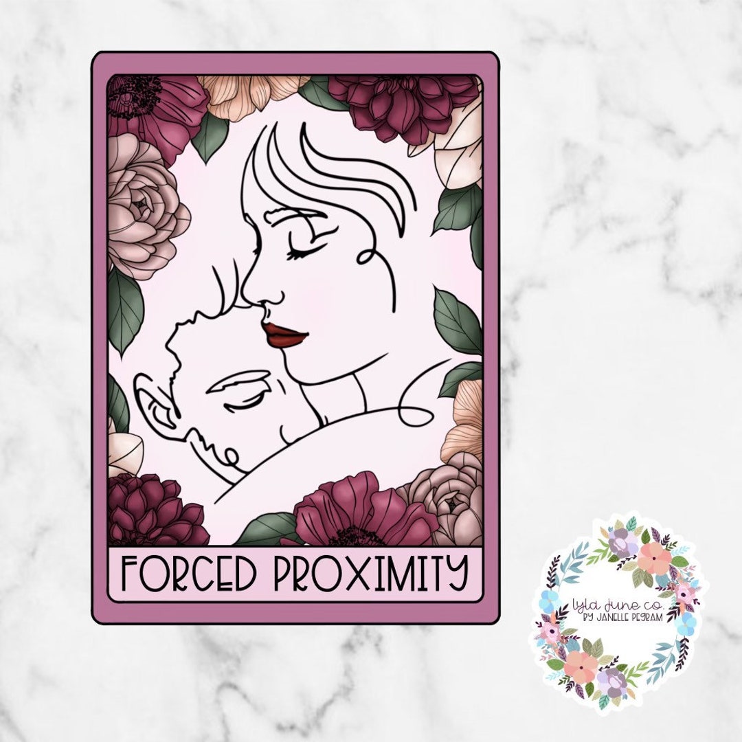 Forced Proximity Romance Tarot Card Trope Sticker/ Book Lover Sticker / Reader Sticker/ Book ...