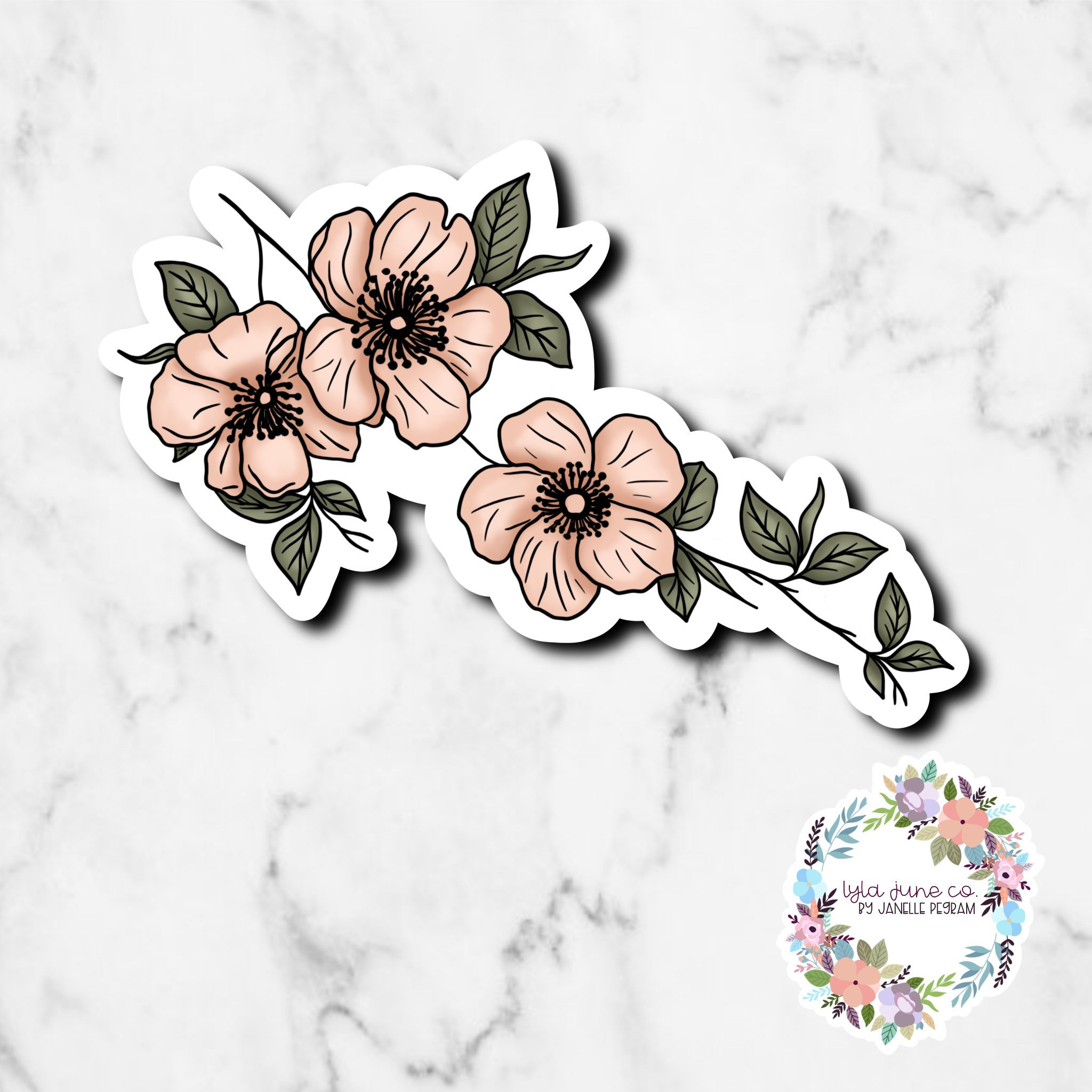 Tumblr Flower Stickers