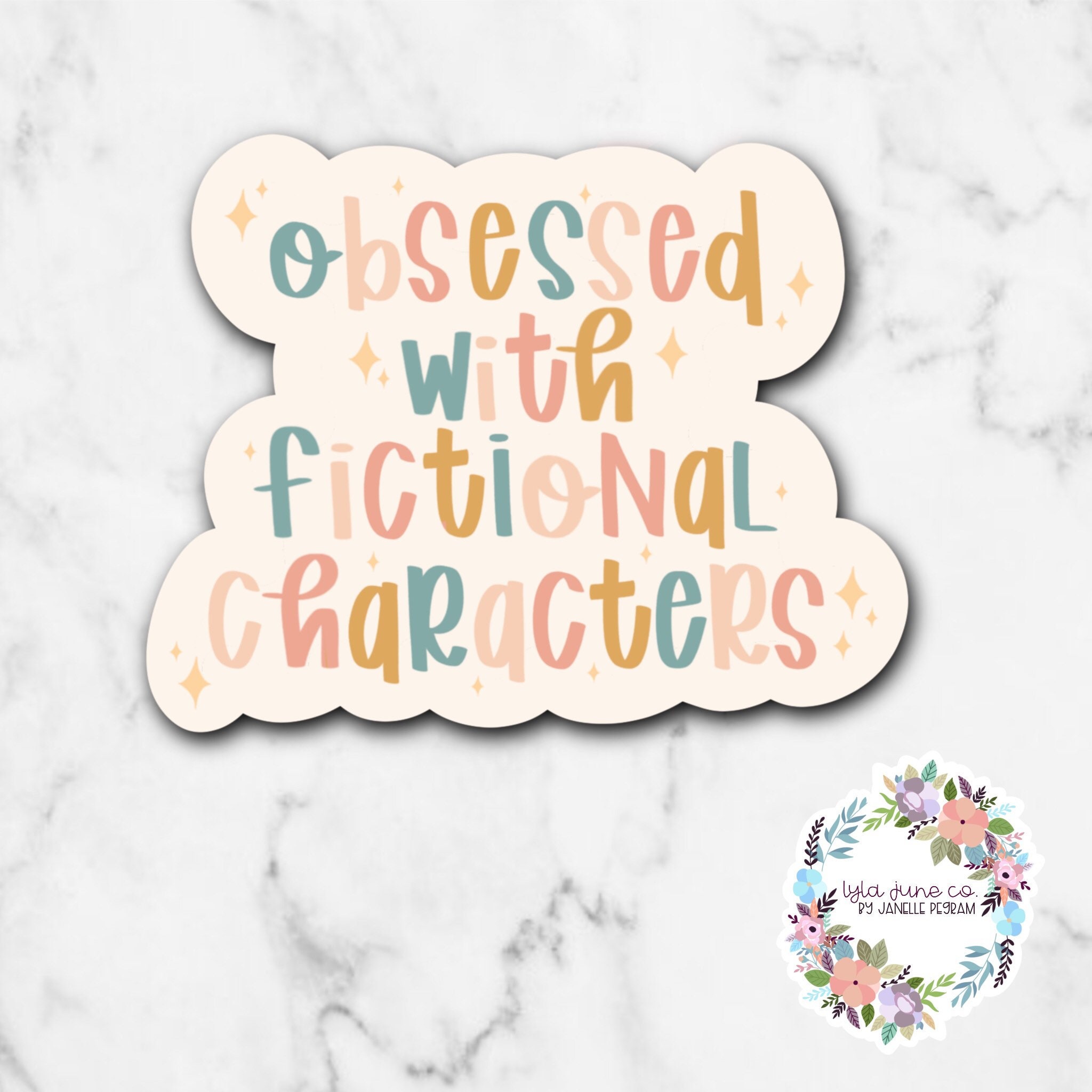 Obsessed With Fictional Characters Vinyl Sticker/ Reading/ | Etsy