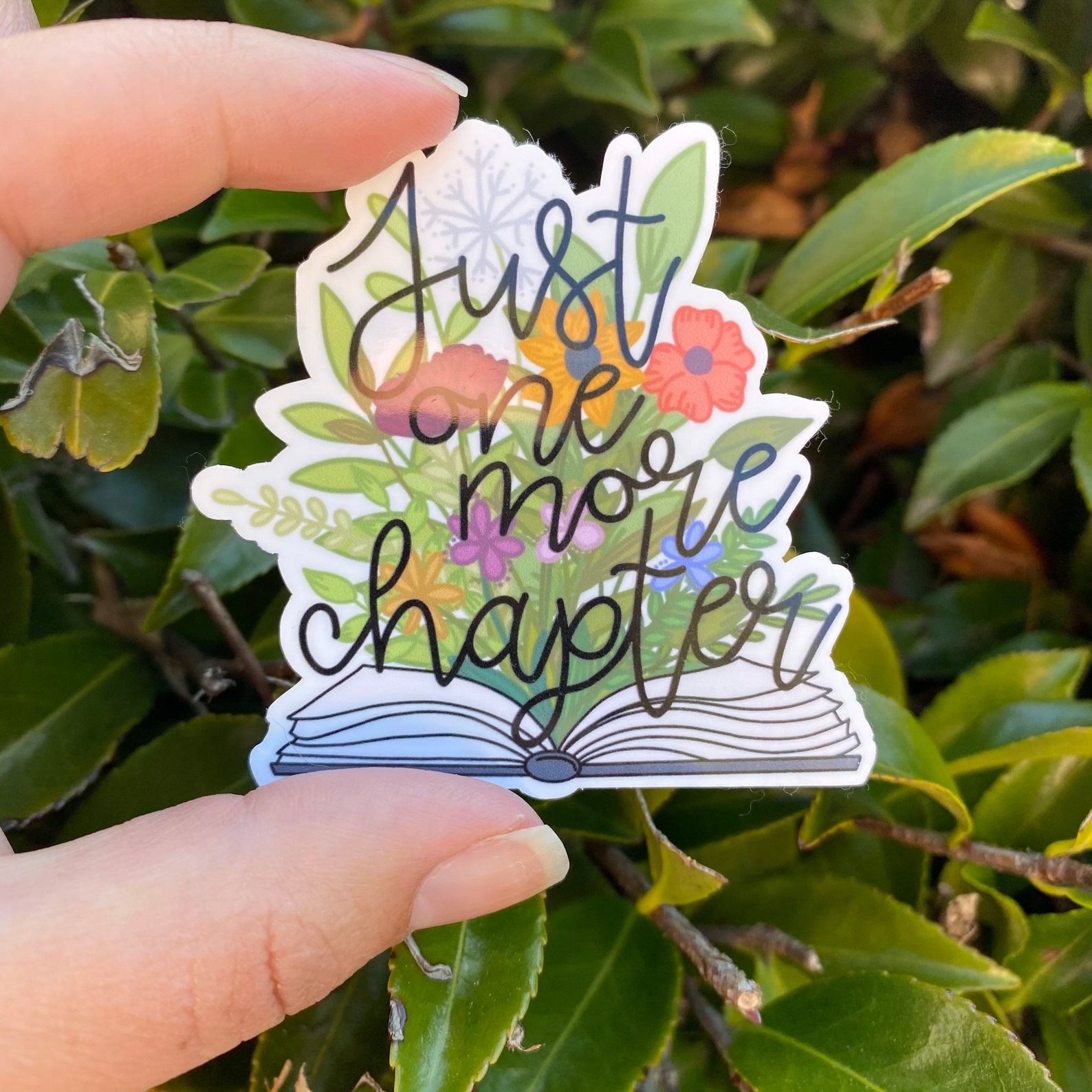 Just One More Chapter Vinyl Sticker/ Reading Sticker/ Book - Etsy