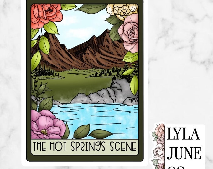Hot Springs Scene Tarot Card Sticker / Kandi Steiner Sticker / Watch ...