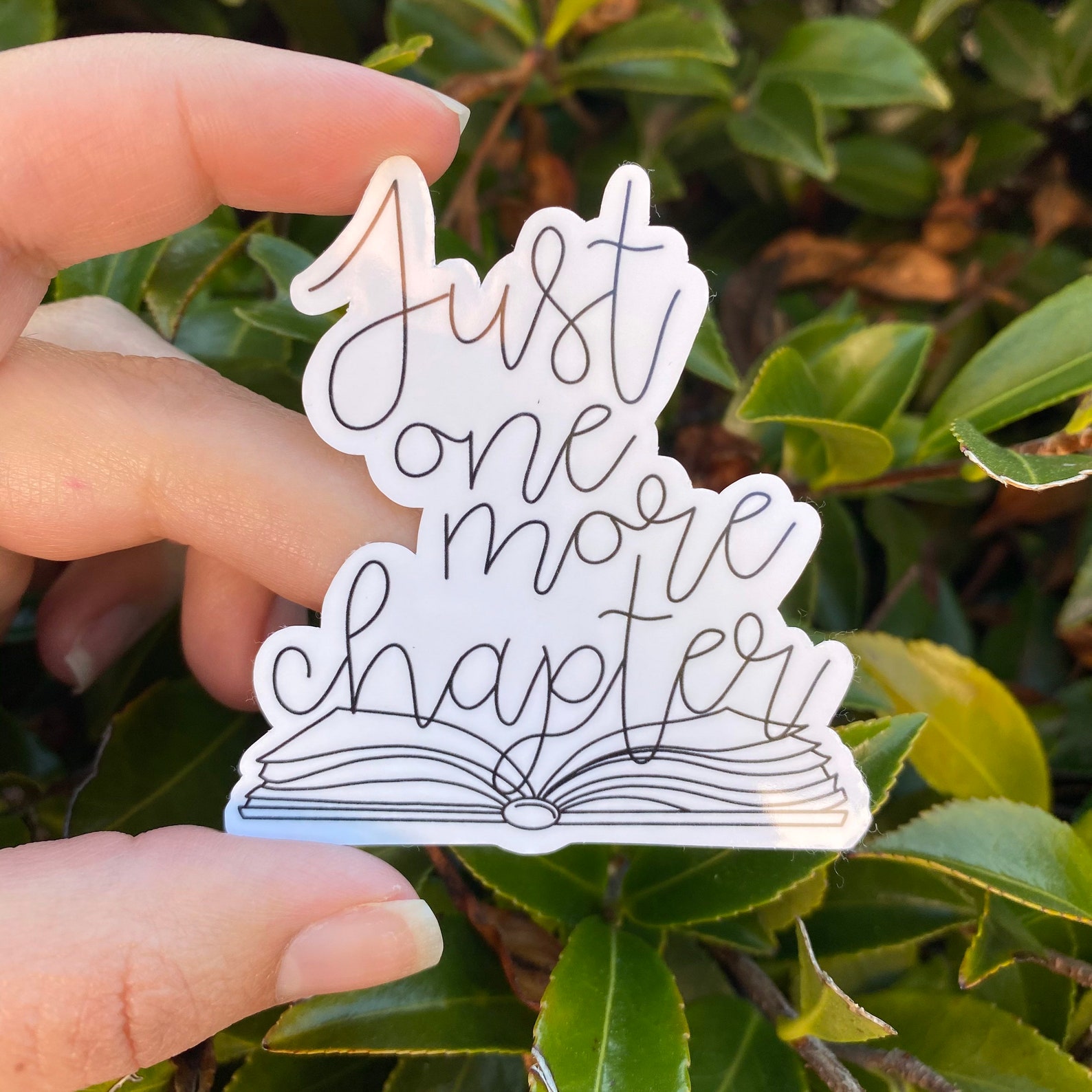 Just One More Chapter Vinyl Sticker/ Reading Sticker/ Book - Etsy