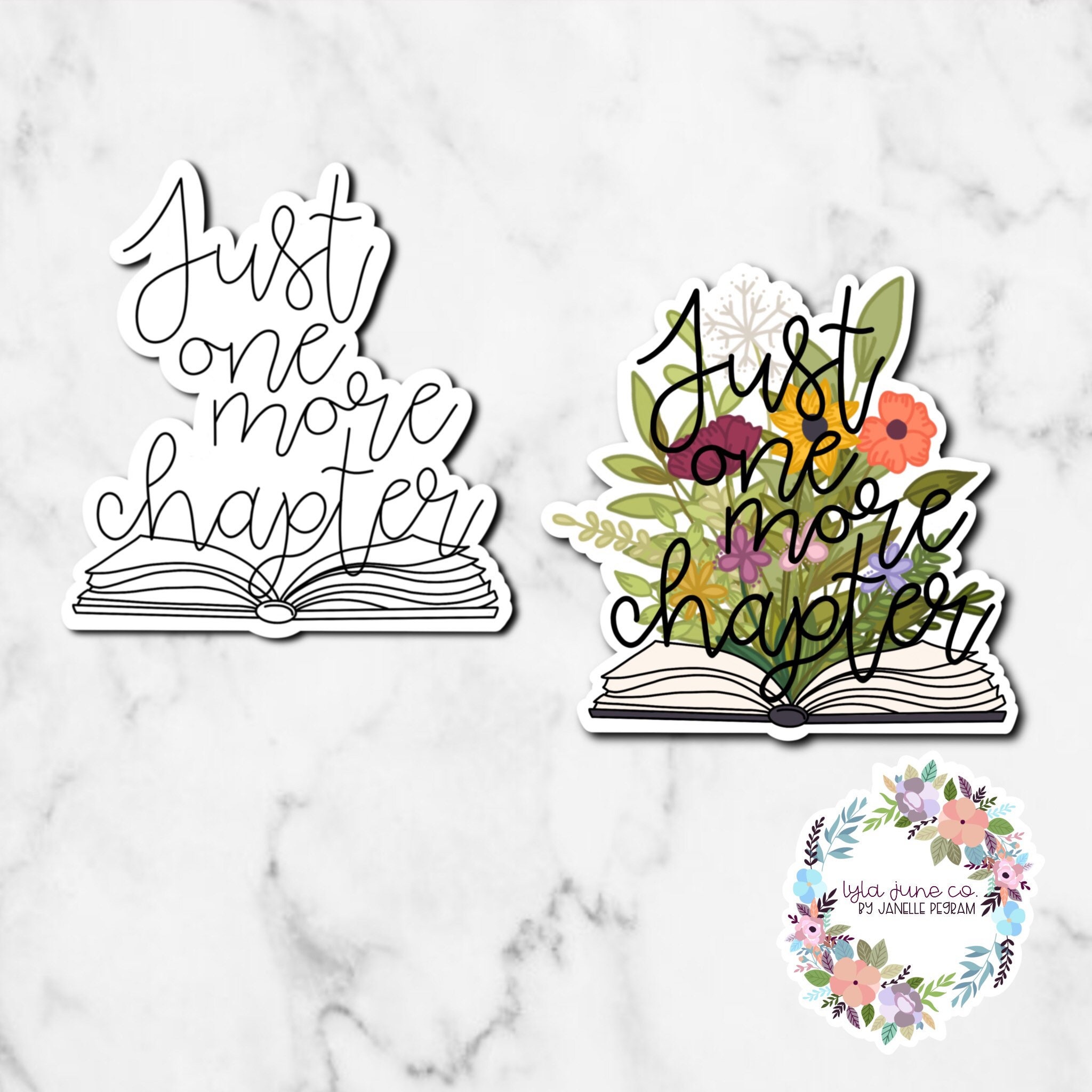 Just One More Chapter Vinyl Sticker/ Reading Sticker/ Book - Etsy