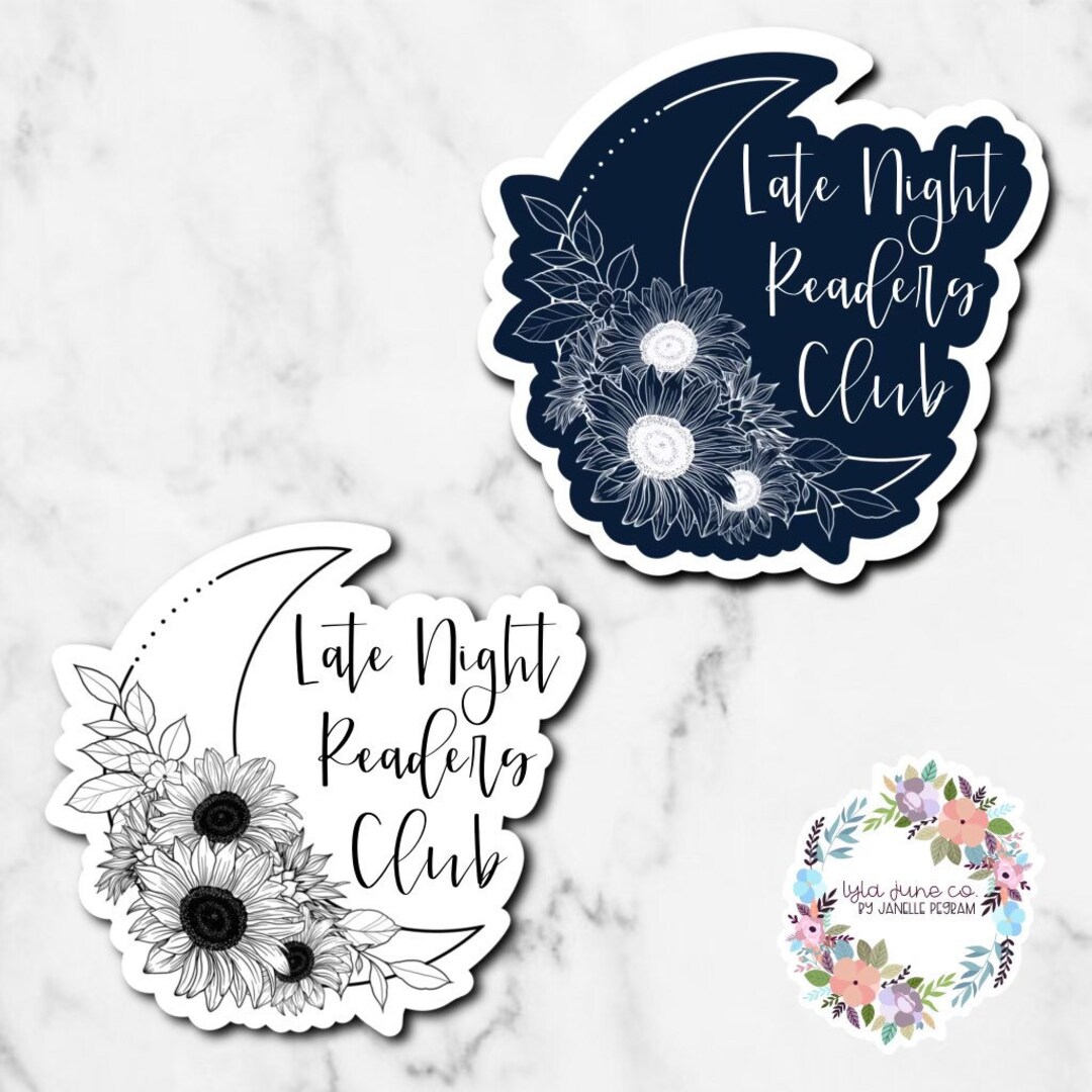 Late Night Reader Club Sticker / Romance Book / Romance Reader - Etsy