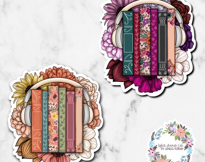 Audio Book Stack Sticker/ Romance Reader/ Booktok/ Smutty Book Reader ...