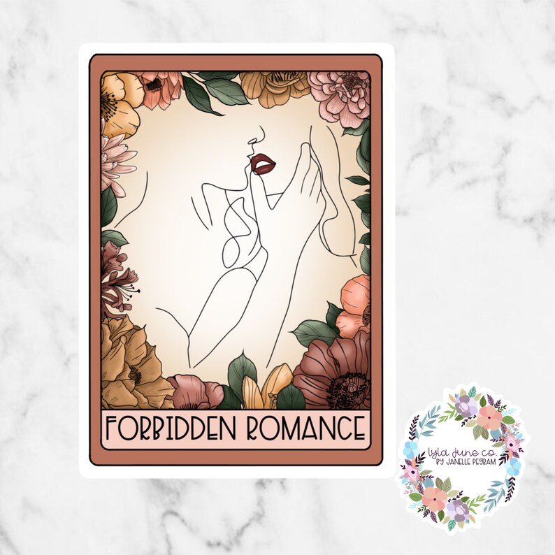 Forbidden Romance Tarot Card Trope Sticker/ Book Lover Sticker - Etsy
