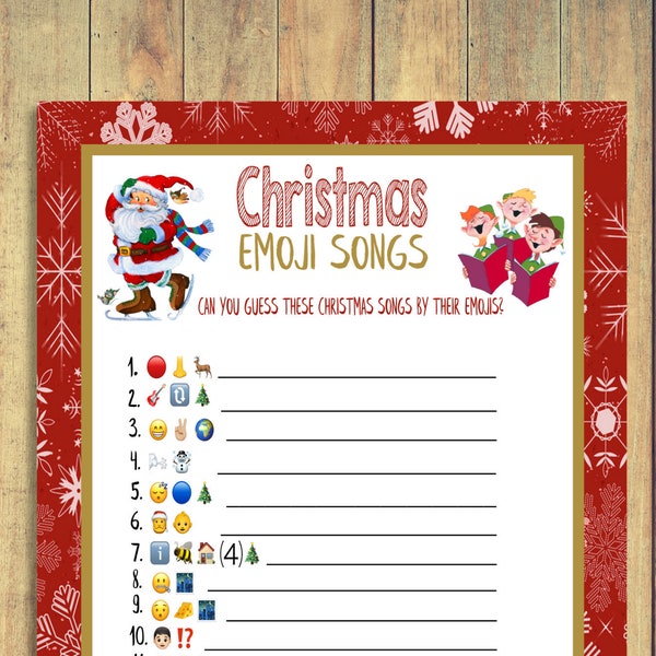 Emoji Christmas Songs - Etsy
