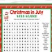 Christmas in July Word Search, Party Game, Word Find Game, for Adults ...