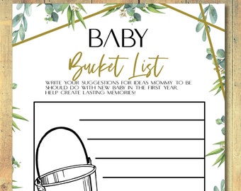 Baby Bucket List Printable - Etsy