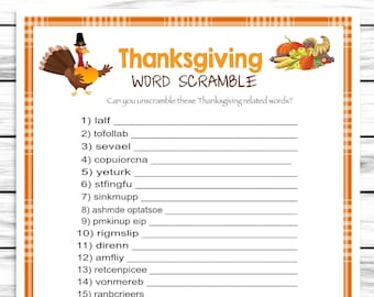 Thanksgiving Riddle Game Printable or Virtual Turkey Day | Etsy