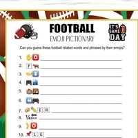 Football A-Z Party Game: Printable Activity (PDF) - Etsy