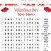 Valentines Day Word Search Game, Virtual or Printable V-day Party Game ...
