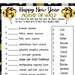 New Years Trivia Quiz Game, Printable or Virtual Holiday Party Game for ...