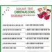 Guess the Christmas Song Game, Xmas Songs, Printable or Virtual Holiday ...