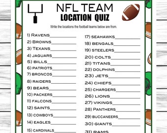Football Guessing Game, Printable or Virtual Football Party Game for ...