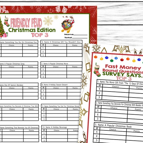 Family Feud Christmas Edition Family Feud Game Christmas - Etsy Canada