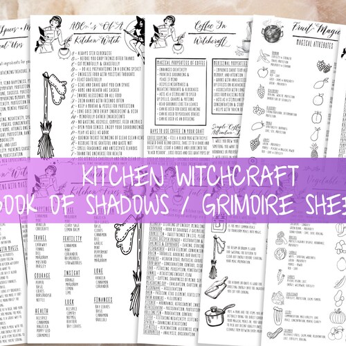 Witchcraft Basic Printable Grimoire Pages Book of Shadows - Etsy