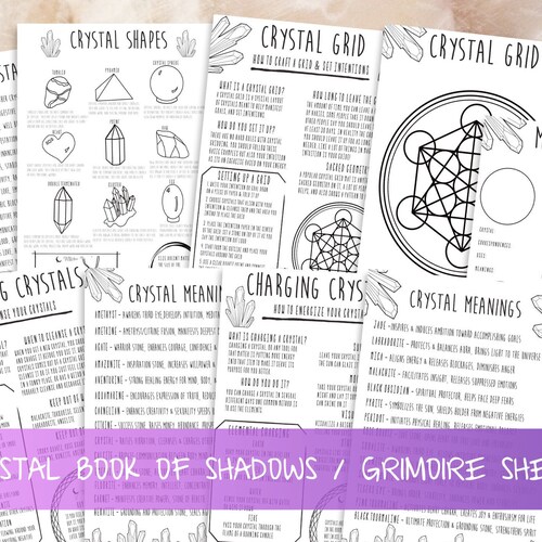 Basic Witchcraft Grimoire Printable Pages Book of Shadows - Etsy