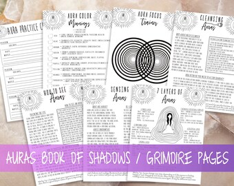 Witchcraft Printable Basic Book of Shadows Pages Grimoire | Etsy