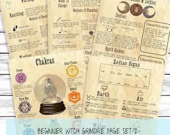 Basic Witchcraft Grimoire Printable Pages Book of Shadows | Etsy
