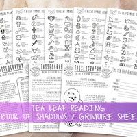 Tea Leaf Reading Guide Printable | Tasseography Symbols (PDF Pattern ...