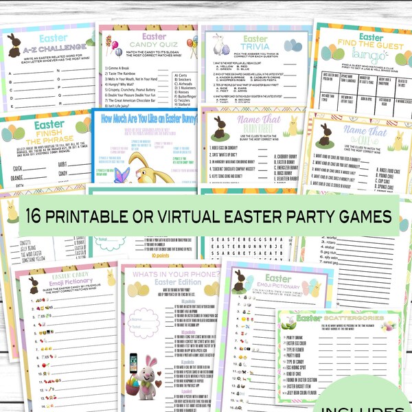 Easter Games for Adults - Etsy