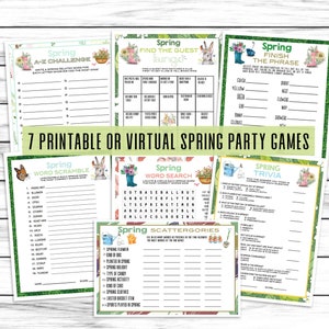 Spring Fun Games, Spring Party Games, Trivia , Scattergories, Word ...