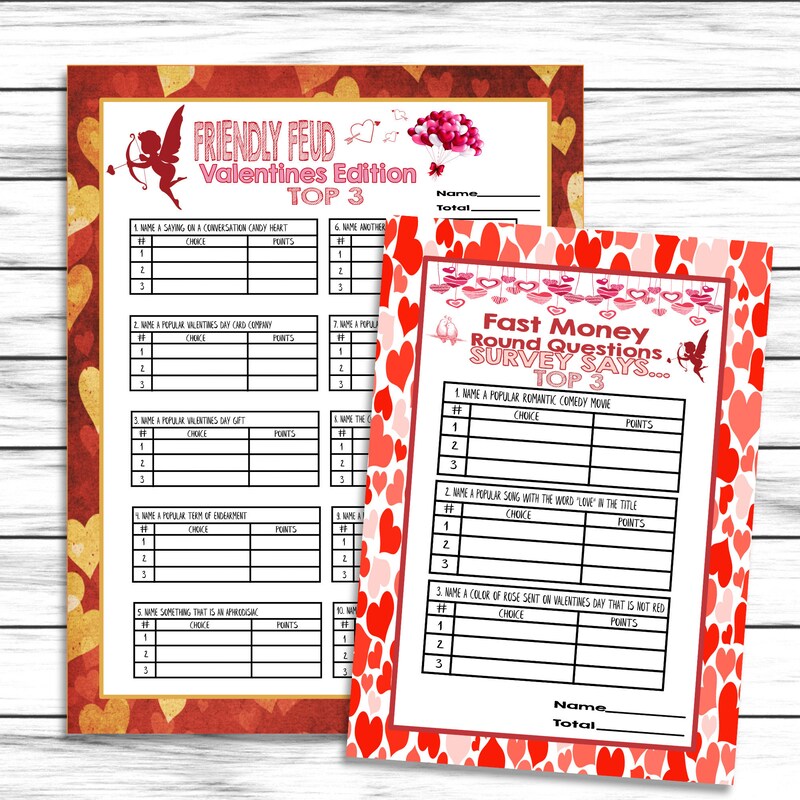 Valentines Day Family Feud - Etsy