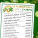 Printable St Patricks Day Lucky Charm Game Irish Quiz St Paddys Office ...