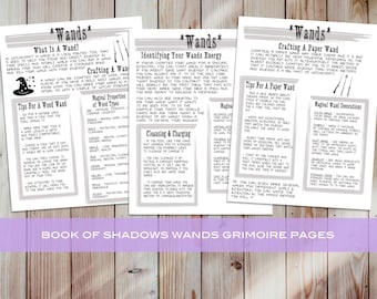 Witchcraft Printable Basic Book of Shadows Pages Grimoire | Etsy