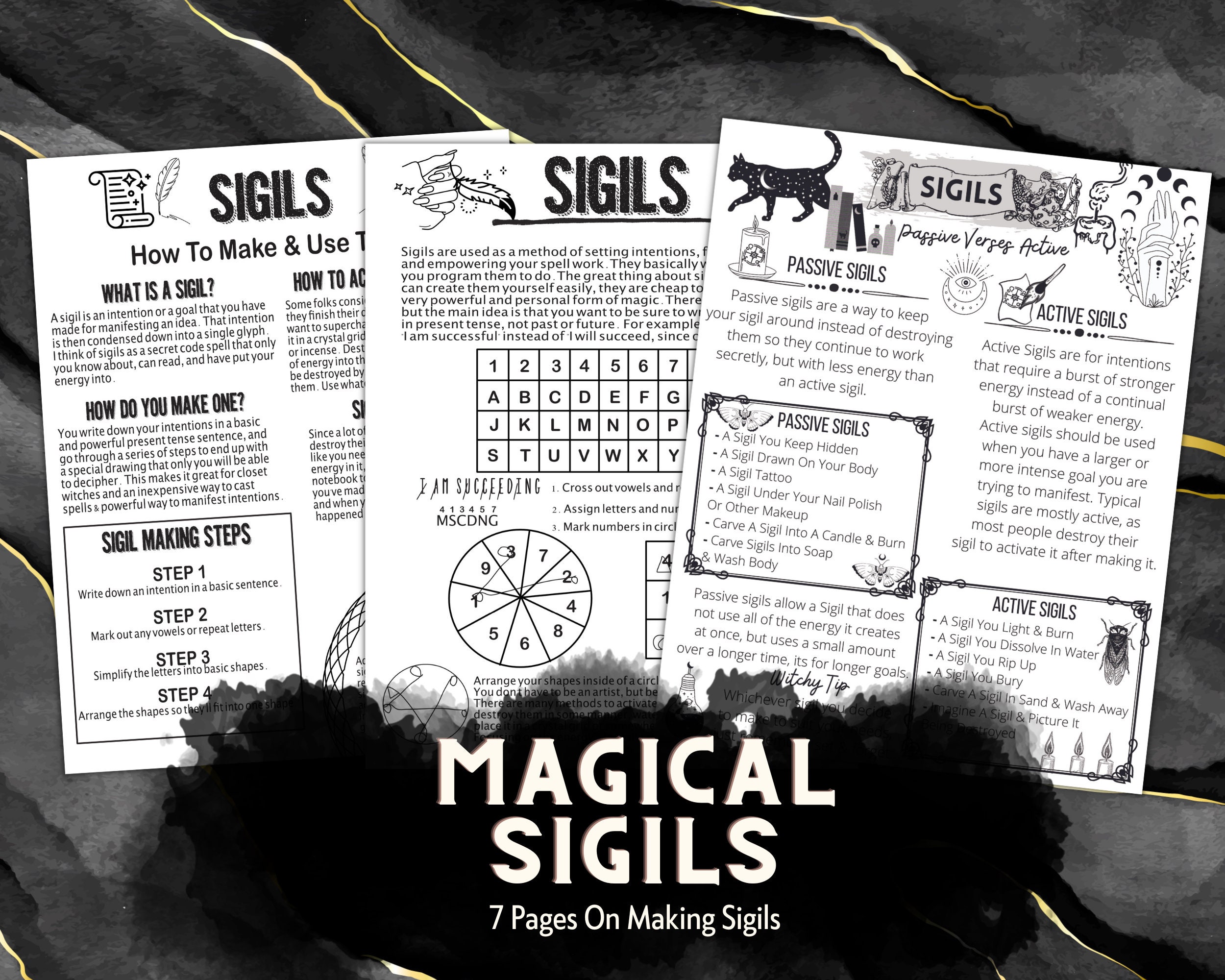Digital Sigils Book of Shadows Pages | How to Make & Use Sigils Guide ...
