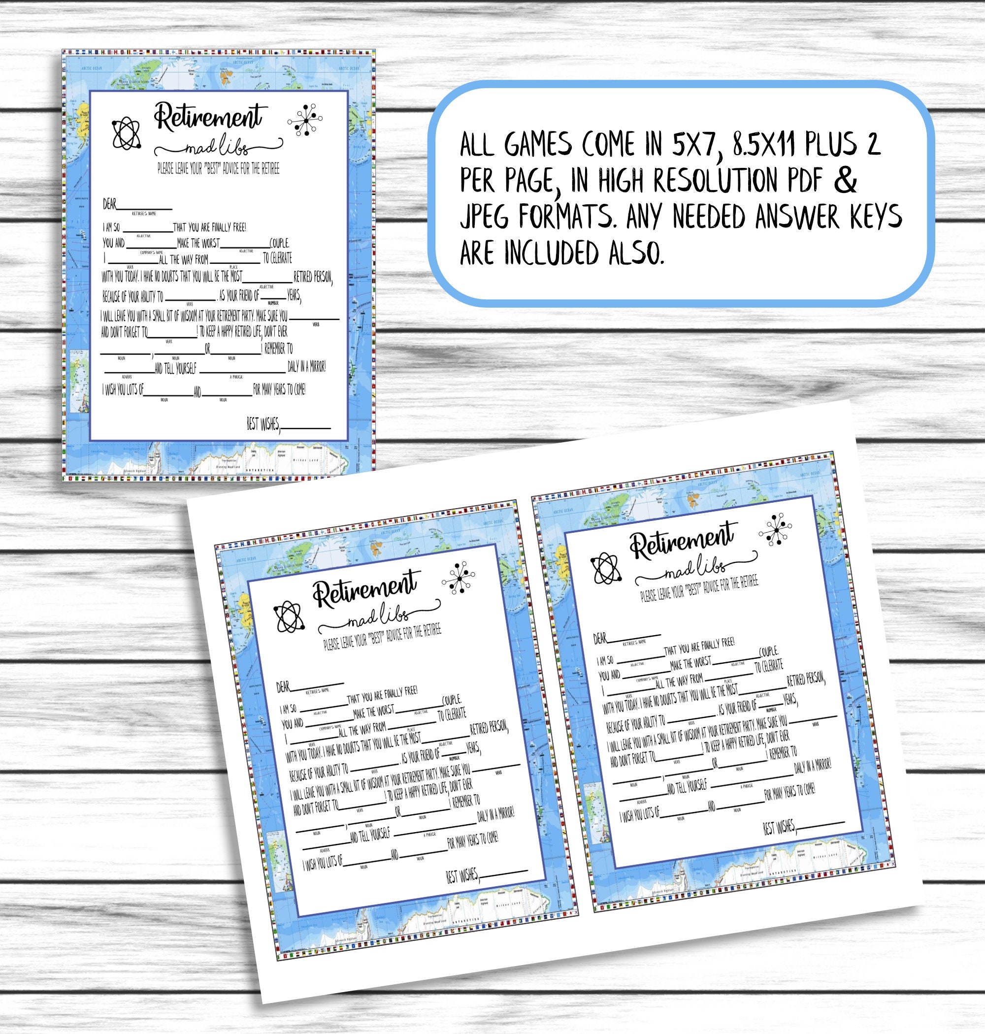 Virtual Retirement Games Retirement Party Retiree - Etsy Canada