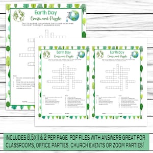 Earth Day Fun Games, Party Games, Trivia , Scattergories, Word Search ...