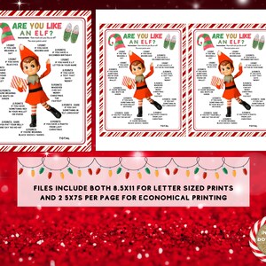 Christmas Party Elf Game, Funny Holiday Printable Group Game Xmas Party ...