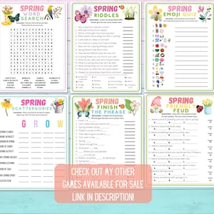 Spring Friendly Feud Trivia Printable Game | Adults Kids Fun Party ...