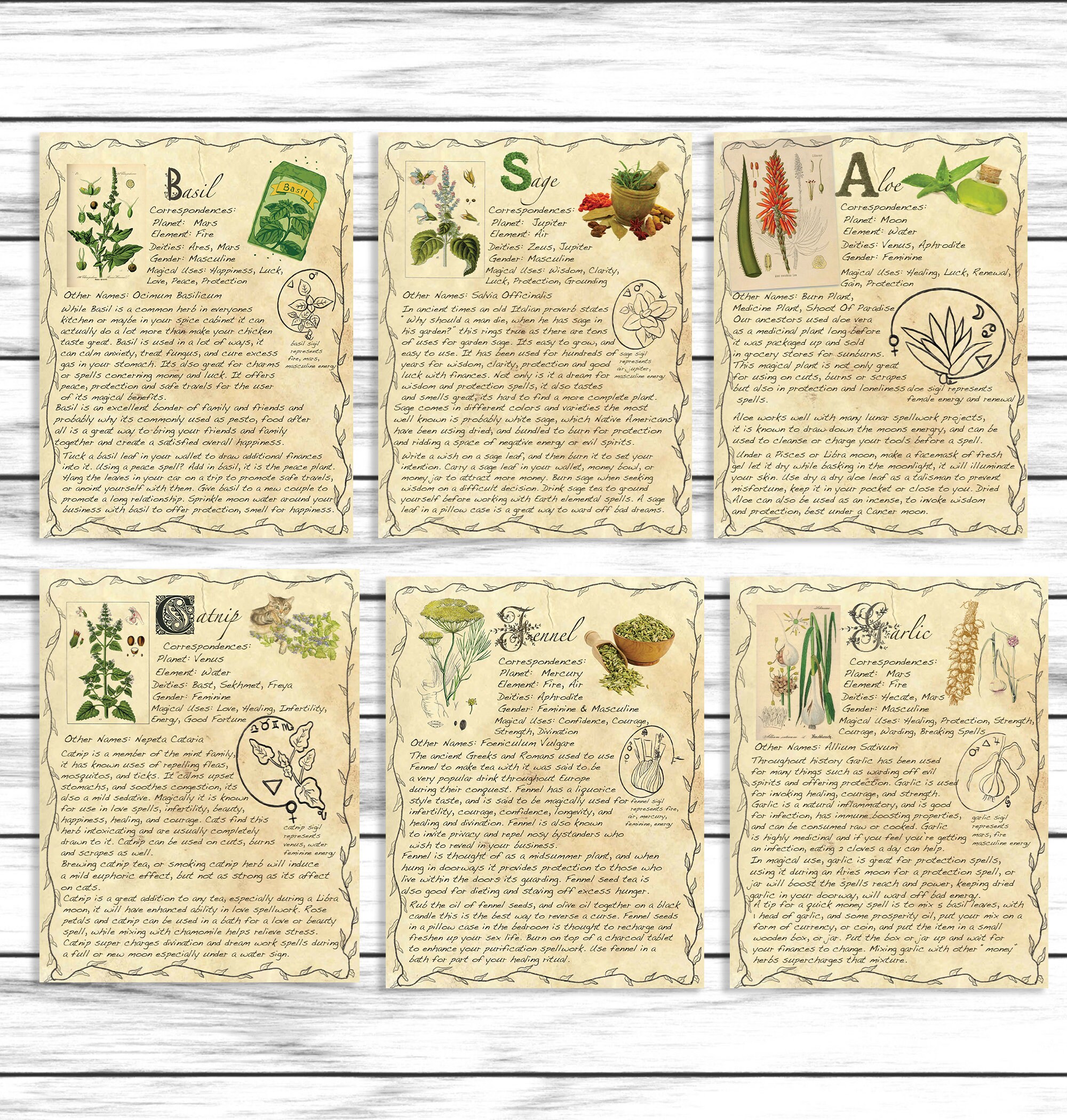 Basic Witchcraft Grimoire Printable Pages Book of Shadows - Etsy