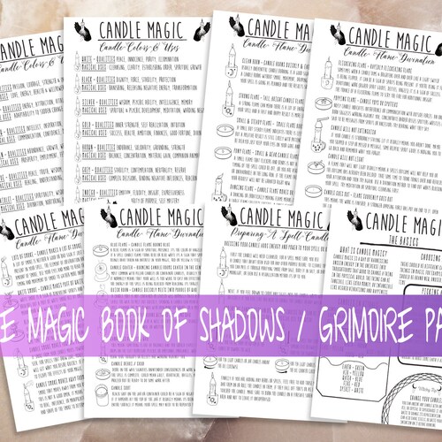 Witchcraft Printable Basic Book of Shadows Pages Grimoire - Etsy