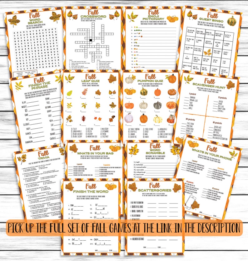 Fall Whats in Your Phone Game, Printable or Virtual Fun Game for Adults ...