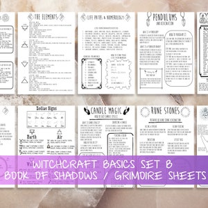 Witchcraft Basic Printable Grimoire Pages, Book of Shadows Pages ...